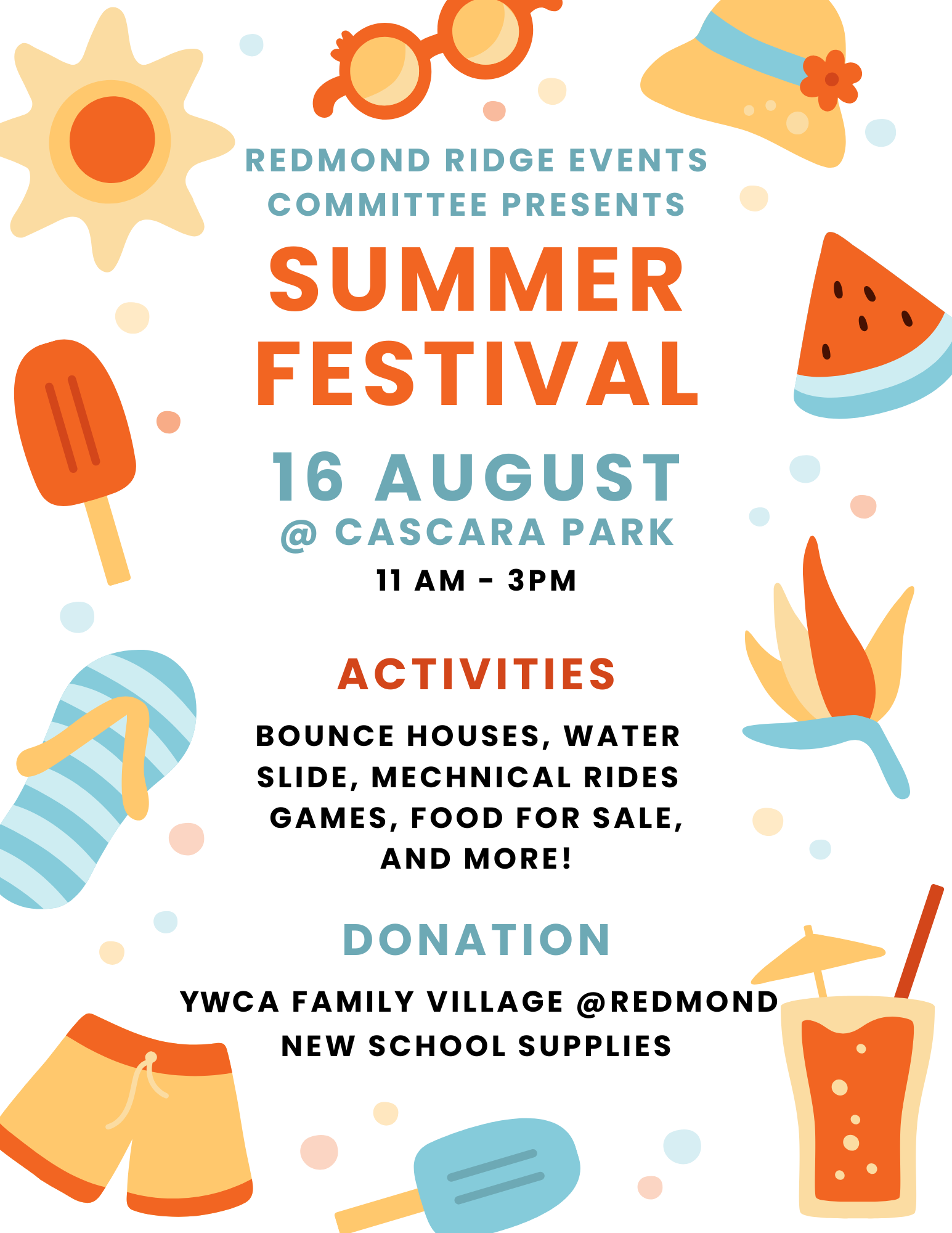 Summer Festival Booth Opportunities | Redmond Ridge Residential Owners ...